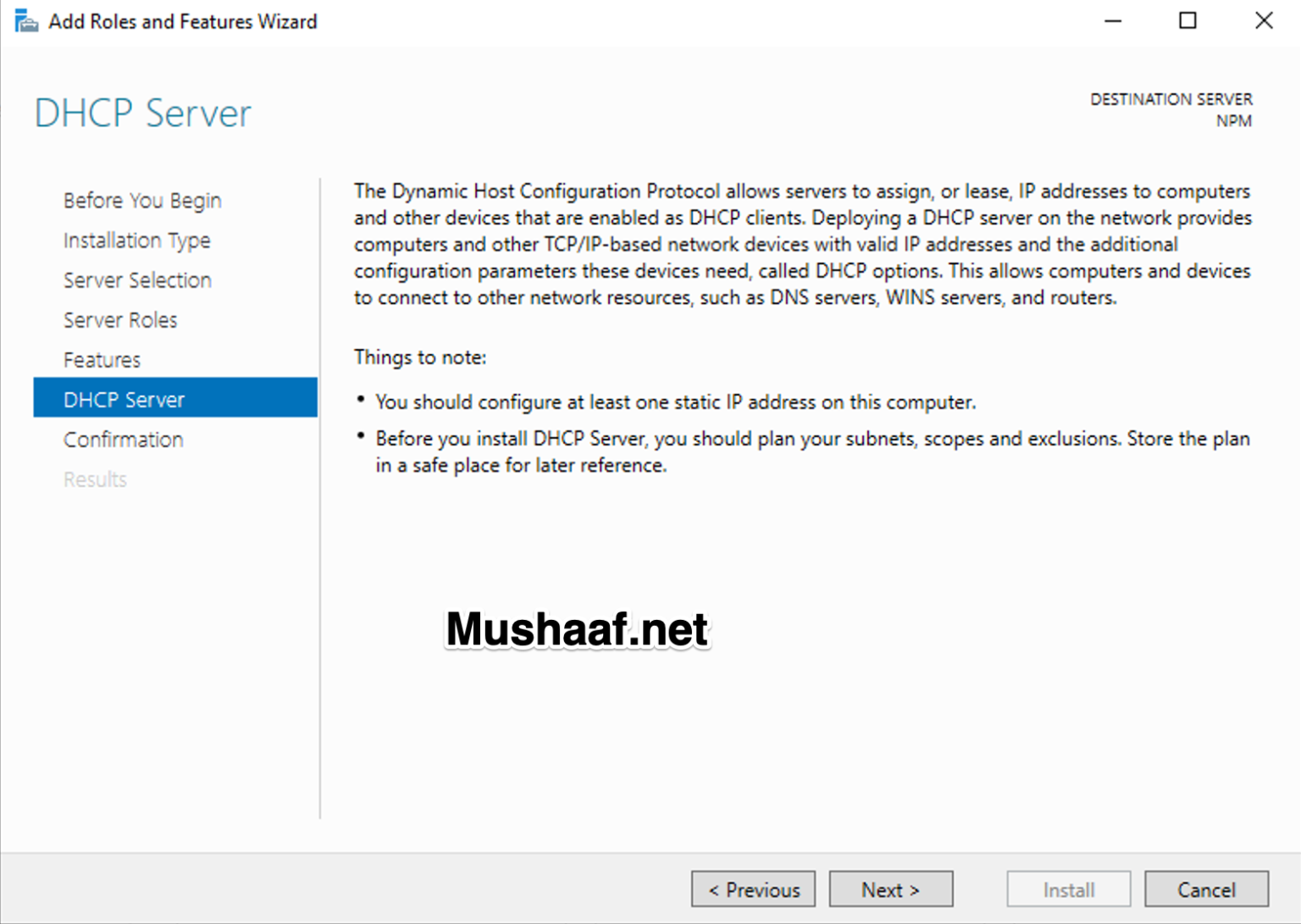 Install and Configure DHCP Server on Windows Server 2019 – Mushaaf Blog
