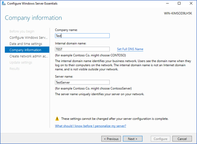 How to setup Windows Server 2016 Essentials and configure Active Directory – Mushaaf Blog