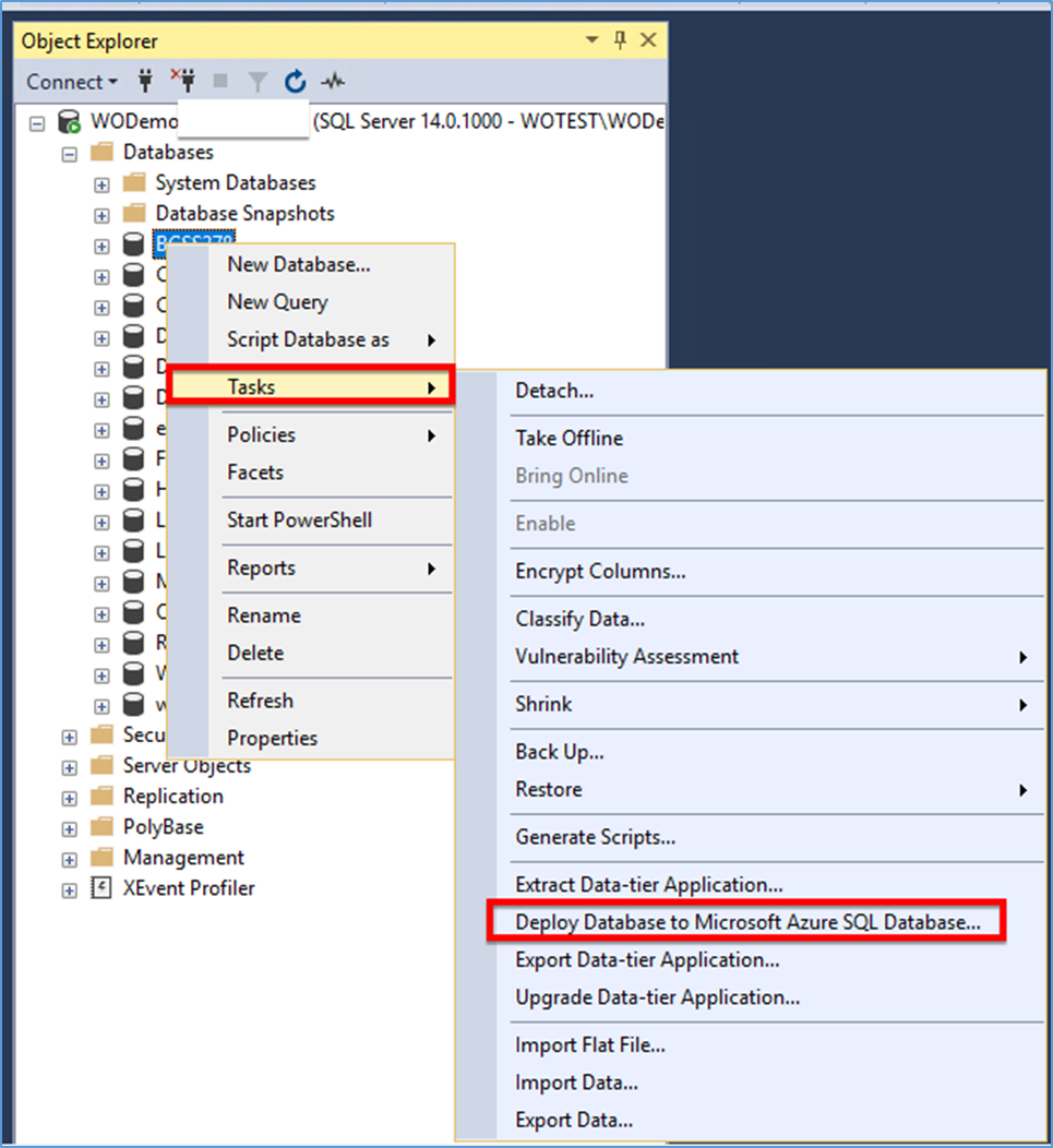 How to Deploy SQL database to MS Azure. – Mushaaf Blog