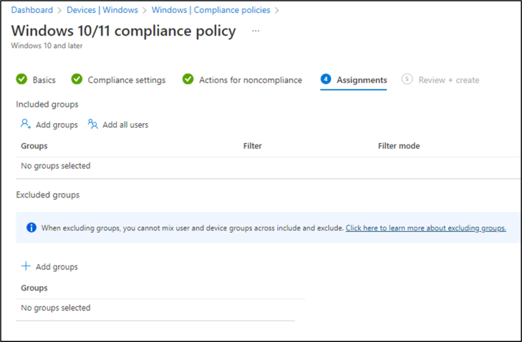 Windows Device Compliance Policy Intune – Mushaaf Blog